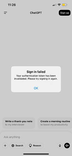 Authentication Token Has Been Invalidated Bugs Openai Developer