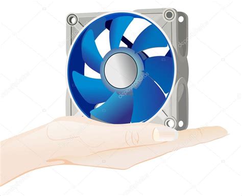 Hand Holding Cpu Cooler Stock Vector By Mitay20 97445870