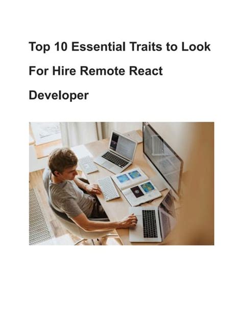 Top 10 Essential Traits To Look For Hire Remote React Developer Pdf