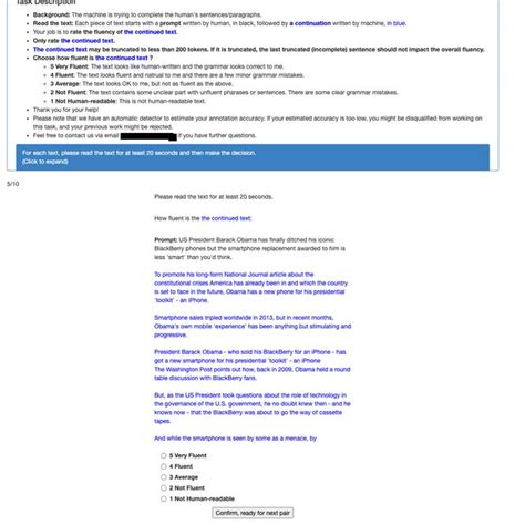 Human Annotation Interface For Text Fluency Evaluation Download Scientific Diagram