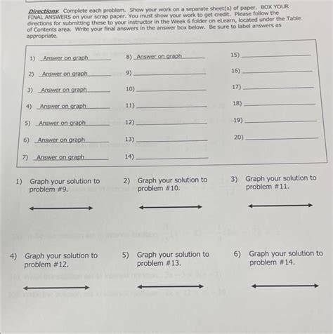 Solved Directions Complete Each Problem Show Your Work On Chegg Com