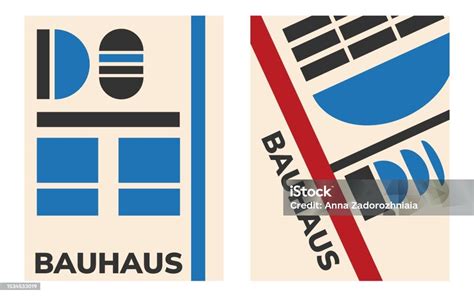 잔인한 디자인 요소 기하학적 모양의 포스터 트렌디한 90년대 스타일 바우하우스 디자인 스타일 포스터에 대한 스톡 벡터 아트 및