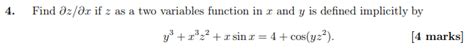 solved 4 a find əzlər if 2 as a two variables function in