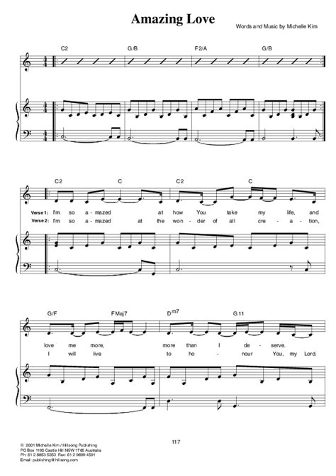 Amazing Love Sheet Music Pdf Hillsong Worship Praisecharts