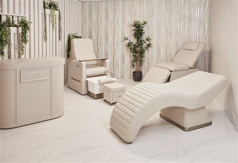 The Juni Electric Beauty Bed Ivory And Matte Gold By Sec Salon Equipment Centre