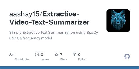 Github Aashay15extractive Video Text Summarizer Simple Extractive Text Summarization Using