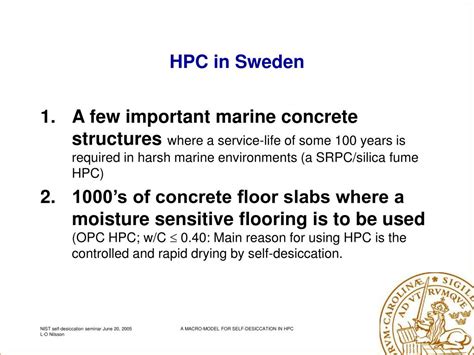 Ppt A Macro Model For Self Desiccation In High Performance Concrete Powerpoint Presentation