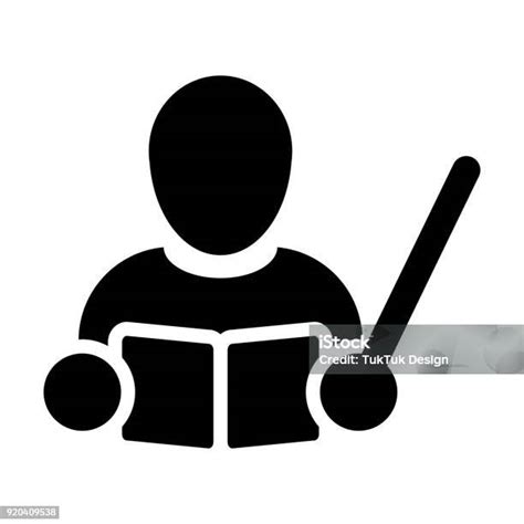 도 서와 교육 문양 그림 기호에 대 한 학교 대학 또는 대학 교육 교사 아이콘 벡터 남성 사람 프로필 아바타 개인 지도 교사에