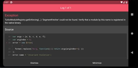 React Native Invariant Violation Turbomoduleregistrygetenforcing