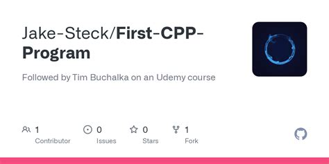 Github Jake Steckfirst Cpp Program Followed By Tim Buchalka On An