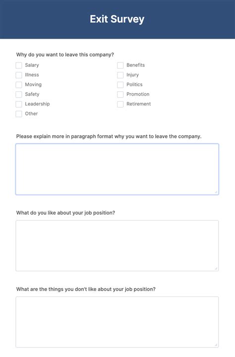 Exit Survey Questions To Ask Your Former Employees The Jotform Blog