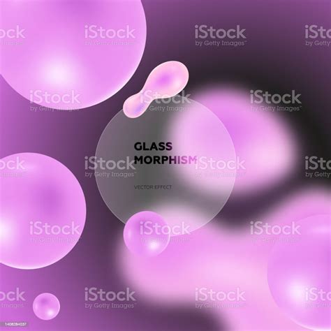 유리 형태 라운드 카드 템플릿 액체 그라디언트 모양 추상 예술 스톡 일러스트레이션 3d 기하학적 모양의 유리 형태 개념 젖빛