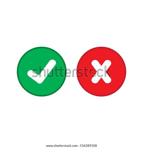 Check Mark Cross Mark Circle Isolated Stock Vector Royalty Free 536389108 Shutterstock