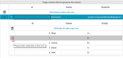 Use Idataerrorinfo In Radgridview With Lazy Loaded Hierarchy In Ui For Winforms Telerik Forums