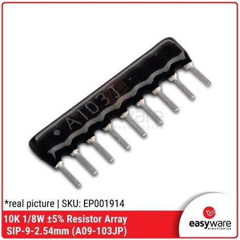 Jual Dc27 Resistor Array 9p 10k 1 8w 5 A103j Resistor Aray Network 2