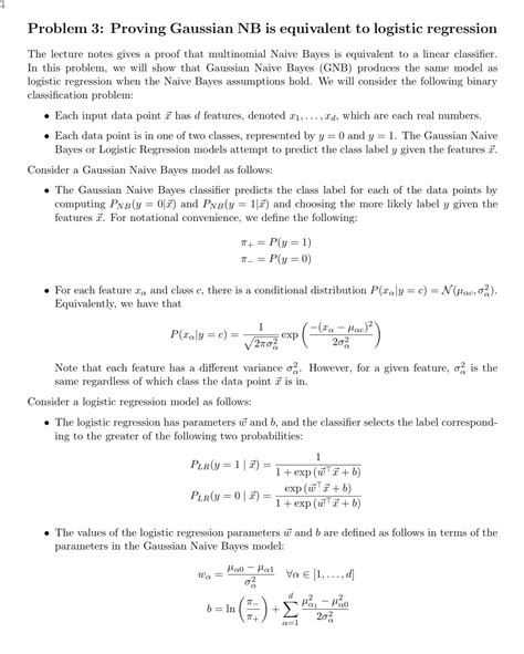 [solved] Problem 3 Proving Gaussian Nb Is Equival Solutioninn