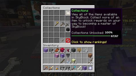 Completing Every Collection Part 1 Hypixel Skyblock Youtube