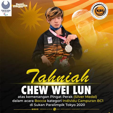 Kbsmalaysia Tahniah Chew Wei Lun Untuk Pingat Perak Facebook