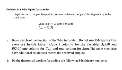 solved problem 2 a 3 bit ripple carry adder replicate the