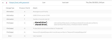 Input And Output Password Protected Xlsx Files In Alteryx Community