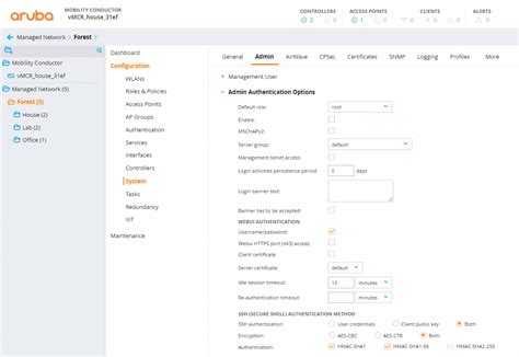 aruba controller loginsession timeout wireless access