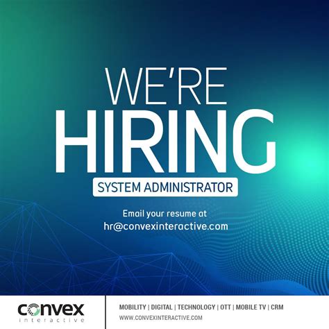 Techcareer Itjobs Joinourteam Systemadminopportunity Hiringalert