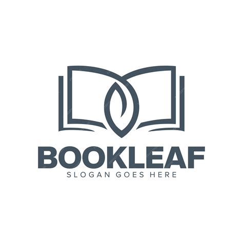Premium Vector Leaf Book Logo Book Logo