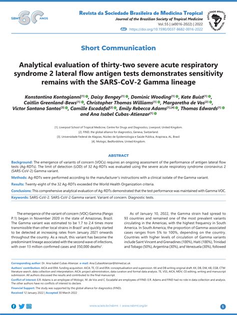 Pdf Analytical Evaluation Of Thirty Two Severe Acute Respiratory Syndrome 2 Lateral Flow