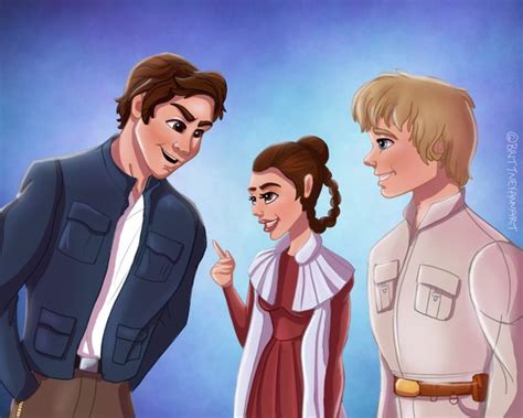 Luke Skywalker Princess Leia Han Solo Star Wars Art The Etsy