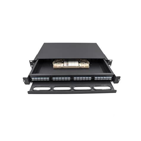 1u 96 Core Duplex Lc Rack Mount Patch Panel Sliding Fiber With 2 Splice Trays Fiberoptical