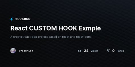 React Custom Hook Exmple Stackblitz