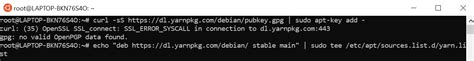 Software Installation Gpg No Valid OpenPGP Error When I Try To Install Yarn On Ubuntu