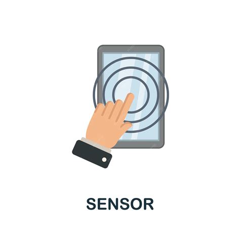 Premium Vector Sensor Flat Icon Colored Sign From Machine Learning Collection Creative Sensor