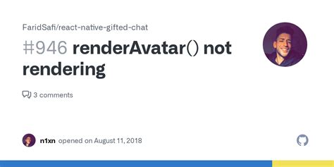 RenderAvatar Not Rendering Issue 946 FaridSafi React Native