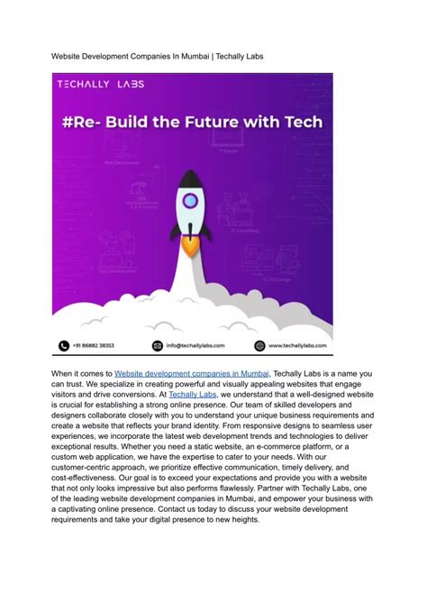 Ppt Website Development Companies In Mumbai Techally Labs Powerpoint Presentation Id 12291652