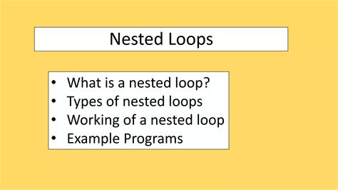 Nested Loops PPTX Programming Languages Computing
