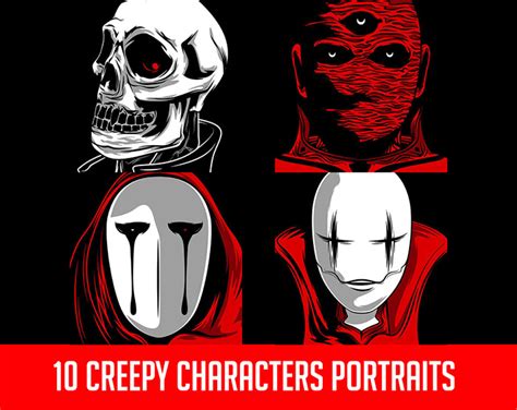Creepy Character Portraits Gamedev Market