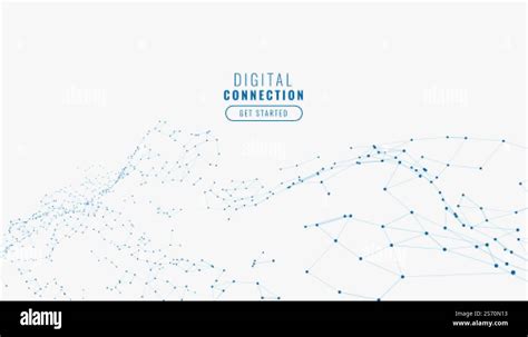 Abstract White Digital Network Connection Lines Background Stock Vector