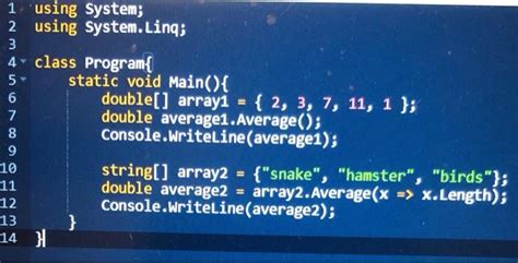 Solved 1 Using System 2 Using Systemlinq 3 4 Class