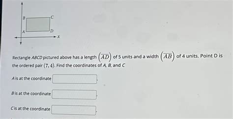 Solved Rectangle ABCD Pictured Above Has A Length Chegg