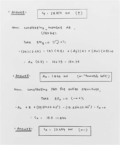 [solved] Determine The Components Of Reaction At The Pinned Supports A And C Of The Two Member