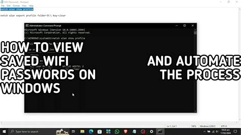 How To View And Export Saved Wifi Networks Automatically On Windows Using Command Prompt Cmd