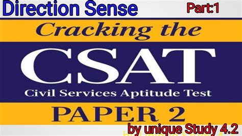 CSAT Reasoning Direction Sense APSC And UPSC Class 1 By Unique Study