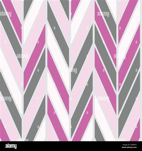 Seamless Vector Geometric Zigzag Pattern Pink And Grey Chevron Textile Wrapping Packaging