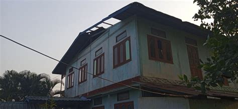 ကျောက်ကြီးမြို့နယ်၌ မိုးရွာသွန်းပြီး လေပြင်းတိုက်ခတ်မှုကြောင့် လူနေအိမ်နှင့် စာသင်ကျောင်း ပျက