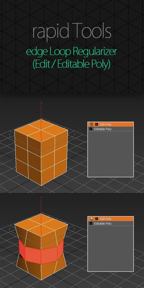 Edge Loop Regularizer Editpoly 3ds Max Tutorials 3ds Max Edges