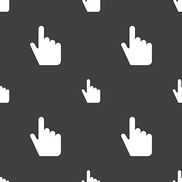 Seamless Vector Pattern Of Cursor Icon Symbol On Gray Background Vector