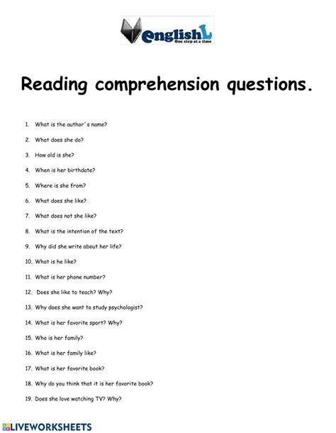 General Comprehension Questions