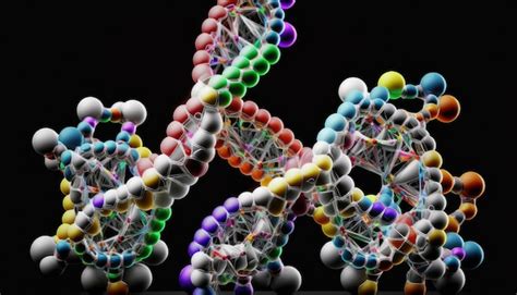 A Dna Double Helix Structure With Colored Nucleotide Bases Adenine Guanine Cytosine And Thymine