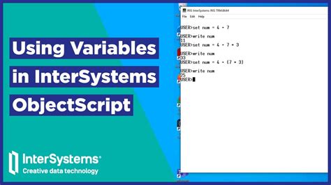 Using Variables In InterSystems ObjectScript YouTube